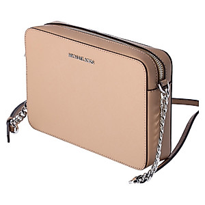 Michael Kors Jet Set Travel Large East/West Saffiano Leather Crossbody (Camel)