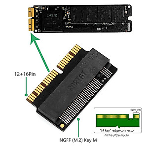 Viupolsor M.2 NVME SSD Convert Adapter Retina 2013-2017 NVME/AHCI SSD Kit for A1465 A1466 A1398 A1502