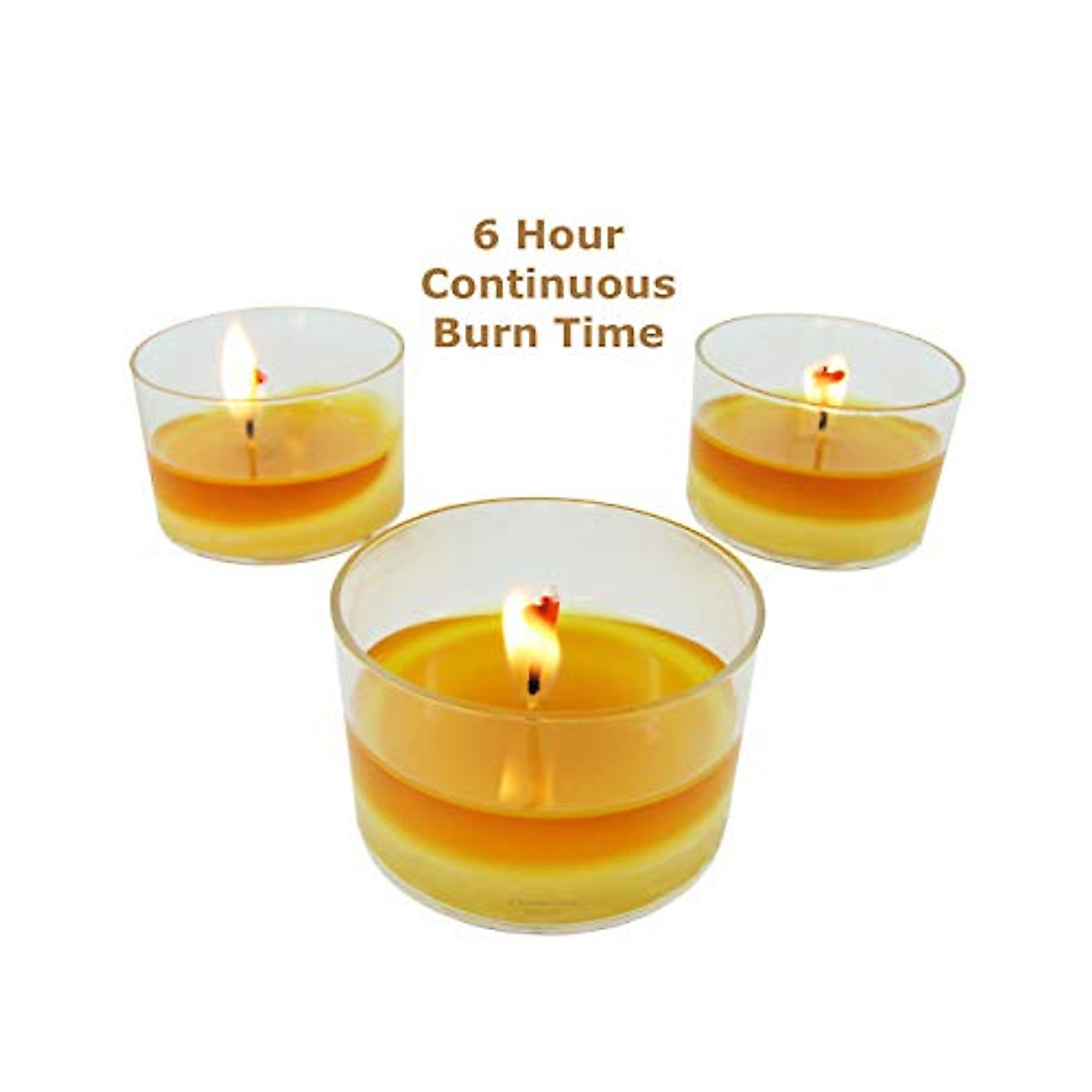 Beeswax Candle Works, 8-Hour Tea Lights (Pack of 18) 100% USA Beeswax
