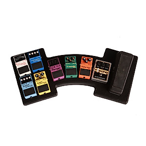 Gator Cases Mega Bone Molded Polyethylene Curved Guitar Pedal Board with Padded Lightweight Carry Bag; USA Made, 28" x 11" x 2.5" (G-MEGA BONE)