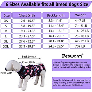 PetWarm Dog Surgery Recovery Suit Male Neuter,Recovery Suit for Dogs,Dog After Surgery Onesie,Post-Spay & Neuter,Prevents Licking–Cotton Protect Dog Abdominal,Unicorn Pattern,Black,XL