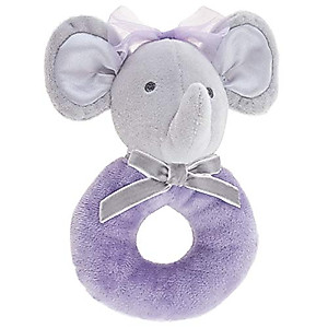 Stephen Joseph, Baby Soft Plush Ring Rattle, Elephant