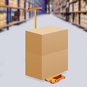 8T Machine Skates with Handle, 26400lbs Heavy Duty Machinery Mover Dollies, 8 Wheels Dolly Skate Roller with 360° Rotation Cap, Yellow Machinery Moving Skate for Industrial Moving Equipment