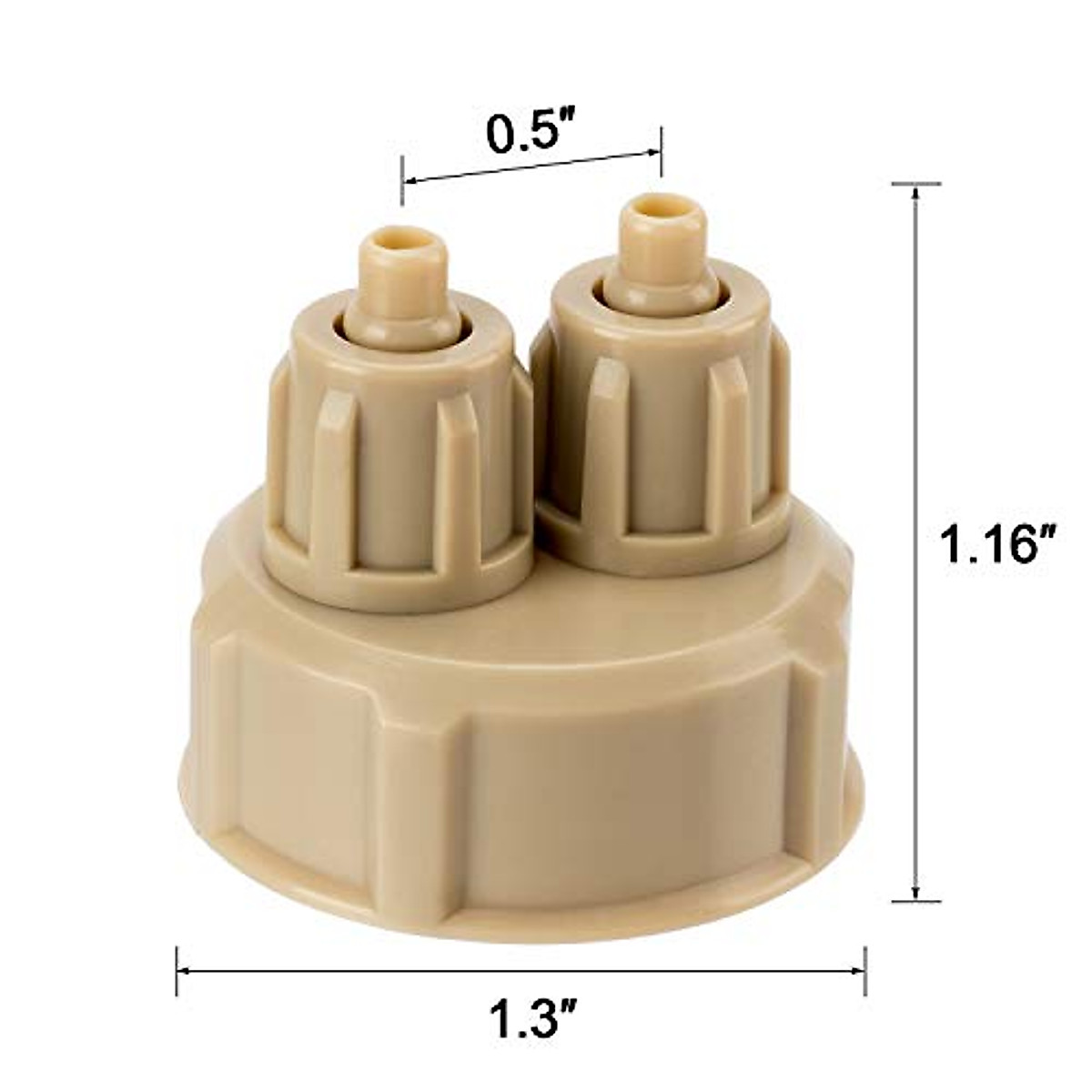 OIIKI 2 Pack Aquarium DIY CO2 Generator Bottle Cap, Carbon Dioxide Reactor, for Fish Tank, Aquarium Plants System Accessories