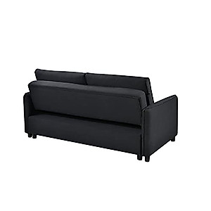 Eafurn Convertible Futon Loveseat, Black Queen Size