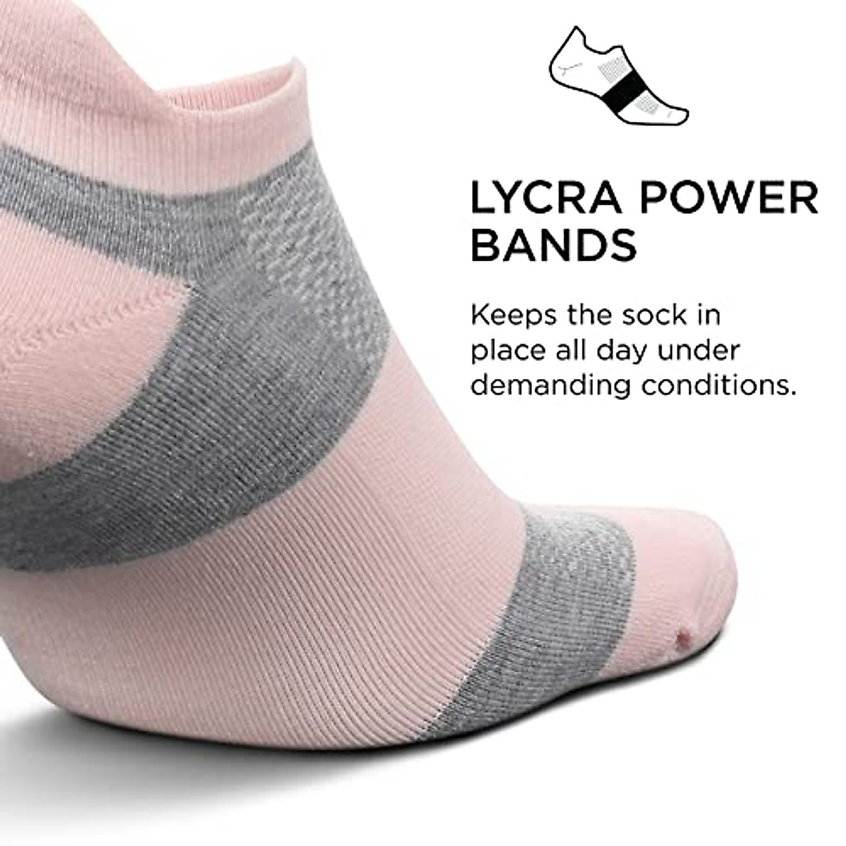 Feetures High Performance Max Cushion Ankle Sock - No Show Socks for Women & Men with Heel Tab - Pink Blanket, M (1 Pair)