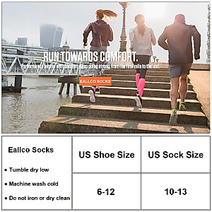 eallco Mens Ankle Socks Low Cut Athletic Cushioned Running Tab Socks 6 Pack