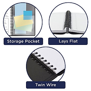 AT-A-GLANCE 2023-2024 Academic Planner, Weekly, Hourly Appointment Book, 5" x 8", Small, Pocket, Flexible Cover, Black (7010105)