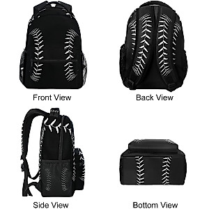 Oarencol Baseball Sport Softball American Backpacks School Book Travel College Shoulder Bag for Women Girls Men Boys