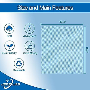 JEBBLAS Disposable Cleaning Towels and Dish Cloths, Reusable Towels,Handy Cleaning Wipes, 50 Count/Pack,Blue