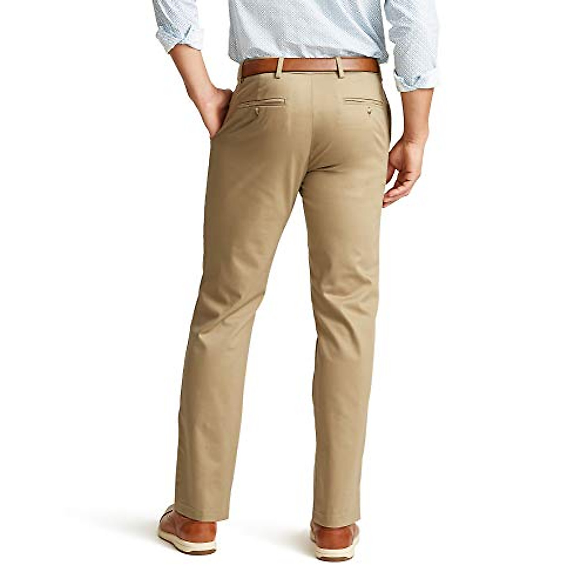 Dockers Men's Straight Fit Signature Lux Cotton Stretch Pant, New British Khaki, 36W x 30L