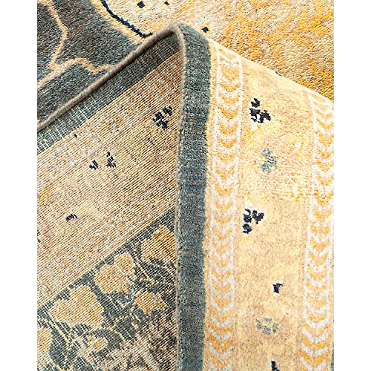 Solo Rugs One of a Kind Hand Knotted Hand Made Wool Traditional Oriental Mogul Gray 8 x 10 Area Rug