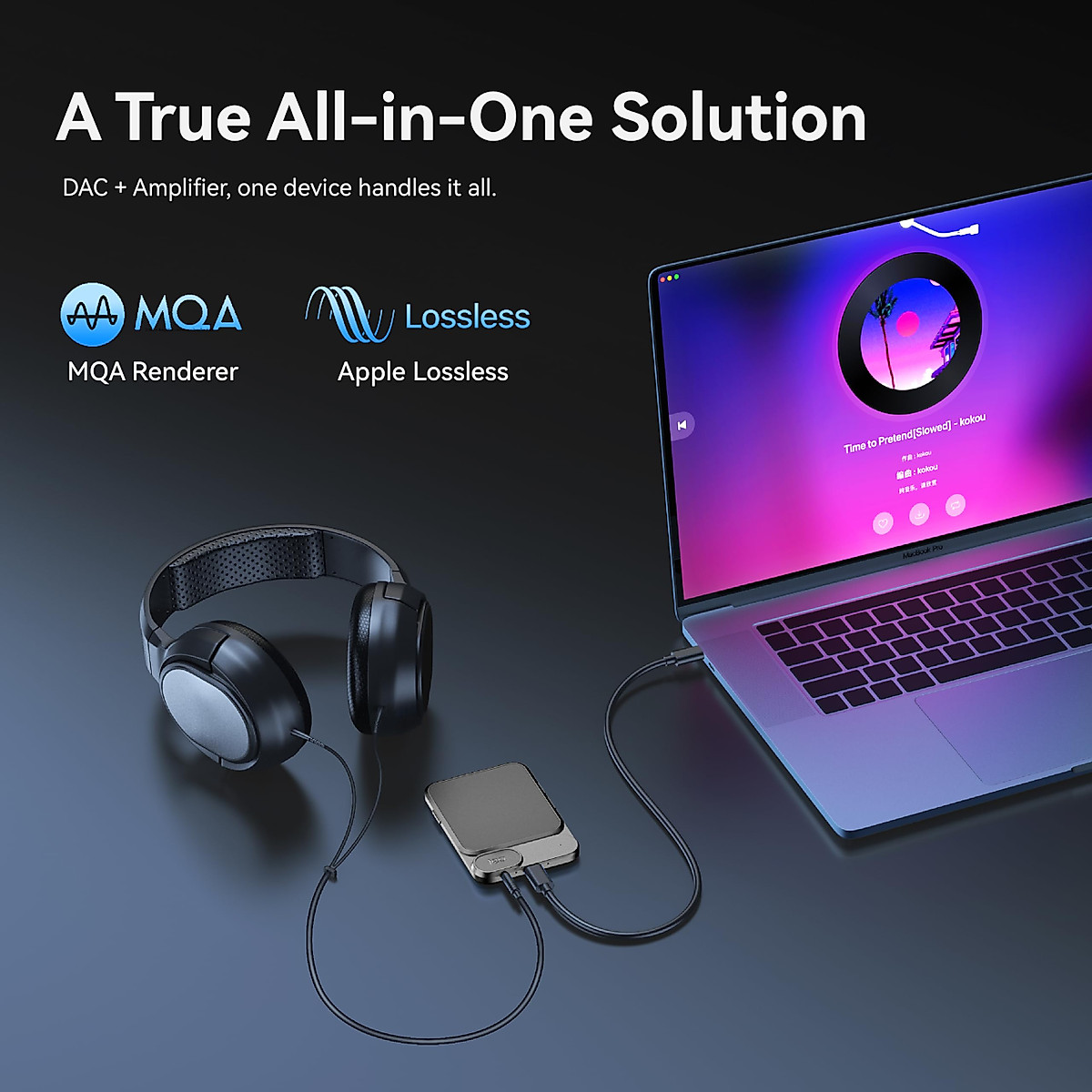 KHADAS Tea Portable Headphone Amplifier,DAC Magnetic Amplifier Bluetooth 5.0 HiFi Hi-Res USB DAC 32bit/384KHz, 1160mAh Battery ESS ES9281AC Pro Qualcomm QCC5125 LDAC/aptX HD, PCM, DSD, MQA(Grey)