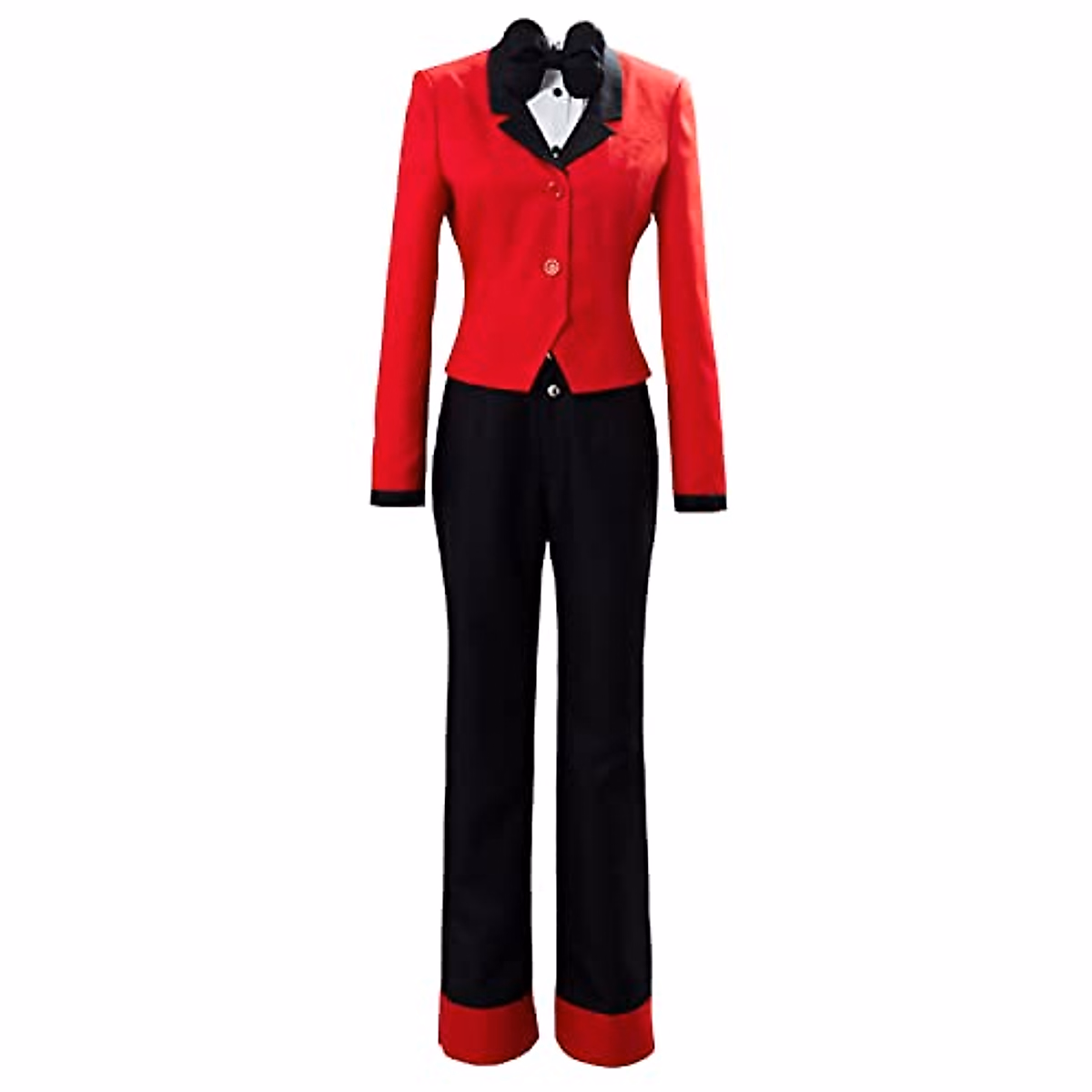 TOBVBOO Hazbin Hotel Helluva Boss Moxxie Cosplay Costume Adult Tuxedo Uniform Outfit Halloween Carnival Costume (Male M)