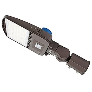 OSTEK 150W LED Parking Lot Light with Dusk to Dawn Photocell, 20KV Surge Protection, 5000K 21000LM LED Shoebox Lights with Slip Fitter Mount- Outdoor Pole Area Street Light, AC100-277V, UL&DLC Listed