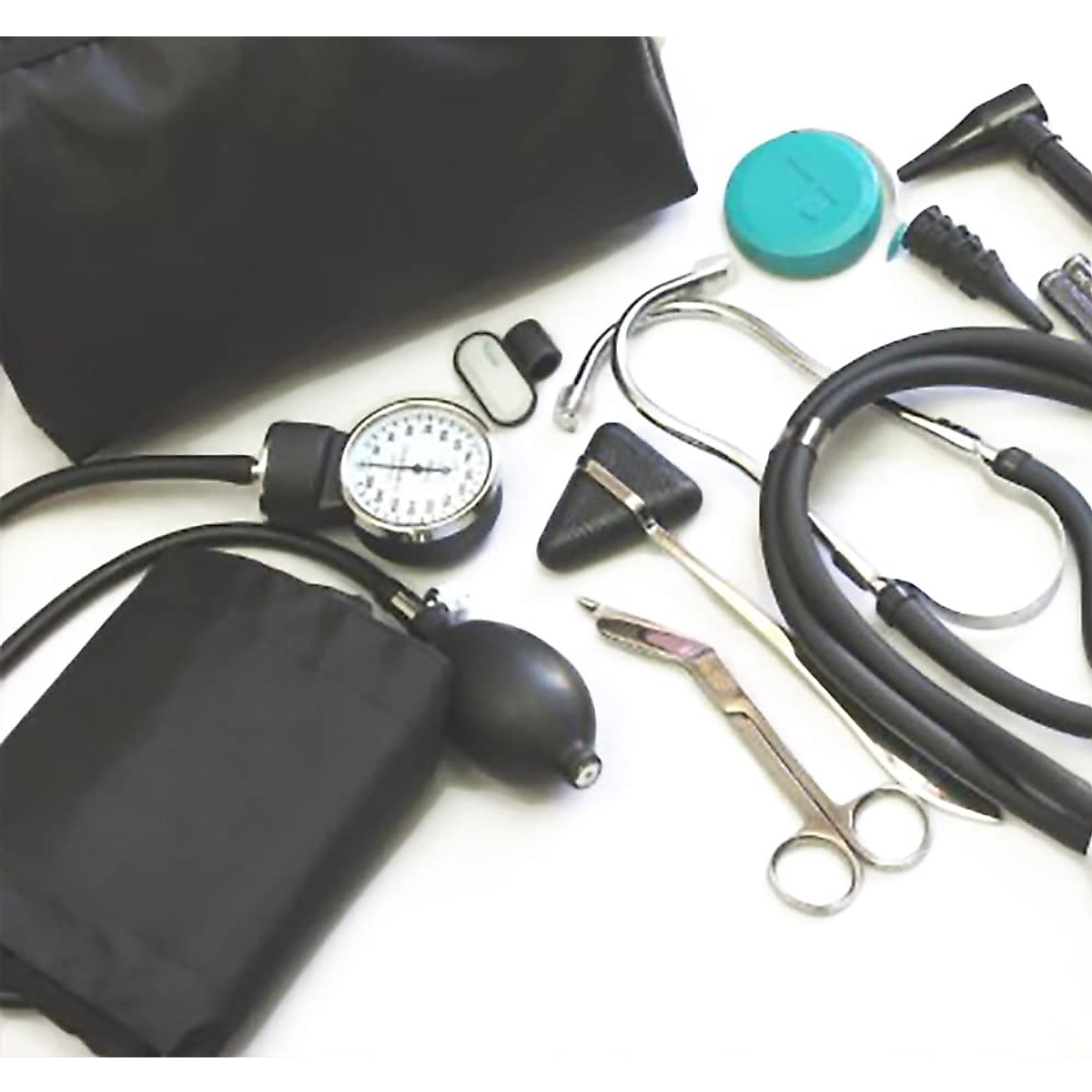 EMI Nursing Essentials Starter Kit Stethoscope Blood Pressure Monitor and More - 9 Pieces Total