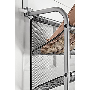 12-Tier Over The Door Shoe Rack, Metal, Gray