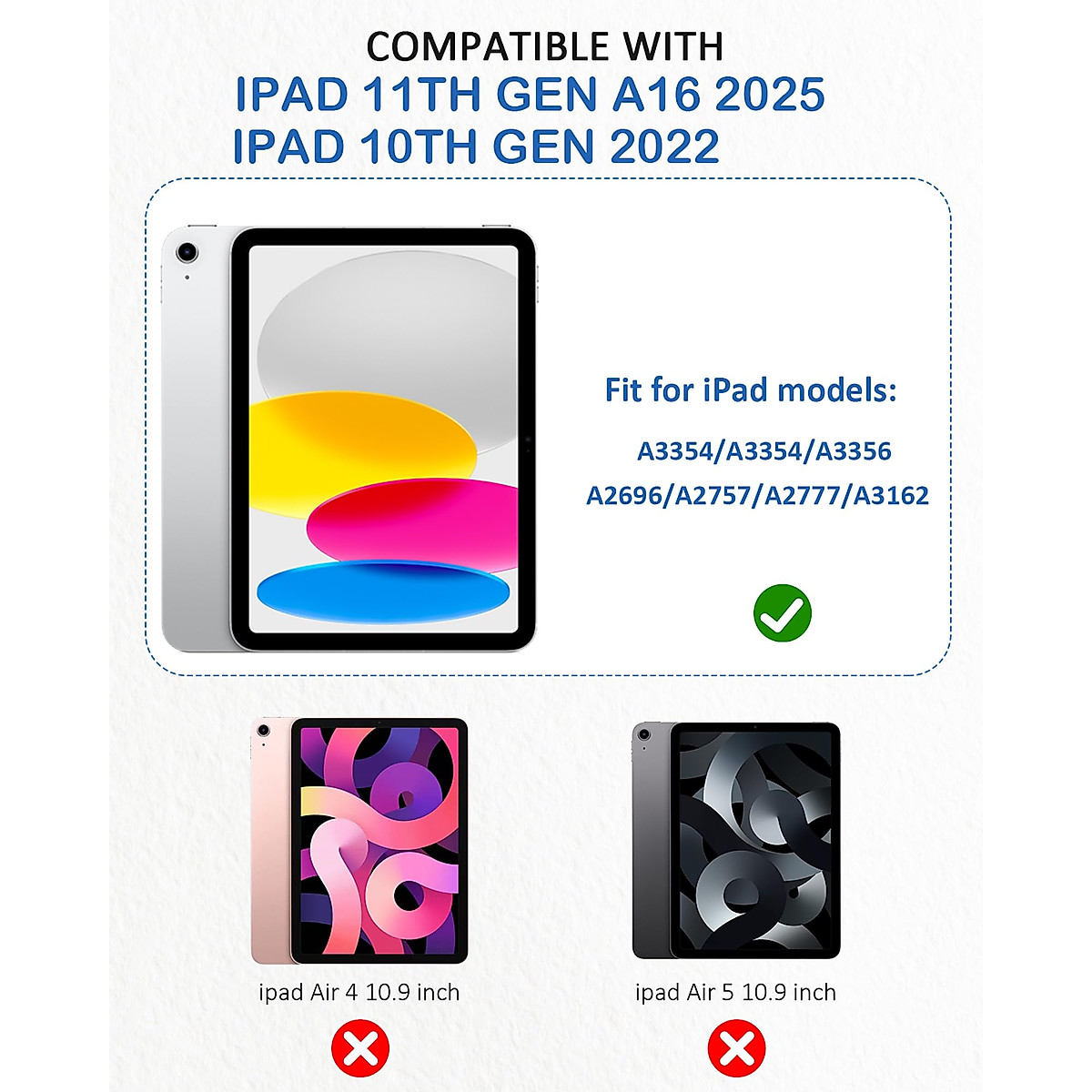 2 PACK Paper Screen Protector for iPad 11th Gen (A16)2025/10th Generation 2022(10.9 Inch), XIRON Matte PET Film for iPad 10.9-inch (10th generation), Write and Draw Like on Paper, Anti-GlareA & Anti-Scratch