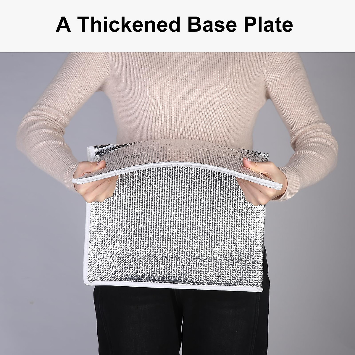 Bodaon 1PK Removable Hard Bottom for 23"W x 14"D Bag, XXX-Large Foldable Insulated Plate for Reusable Grocery Shopping Bags, Sturdy Supporter for Food Delivery Cooler Bag, Board for Catering Doordash