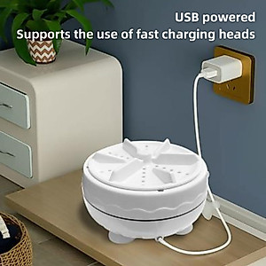 Portable Washing Machine，Ultrasonic Mini Multifunctional Washing Machine，Fully Automatic Turbine Mobile Cleaning Machine，Suitable for Travel, RV, Camping, Home or Apartment Laundry Used (Pink)