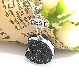 MileHouse Necklace for Women,2Pcs/Set Cookie Coffee Bead Chain Necklaces Kids Jewelry