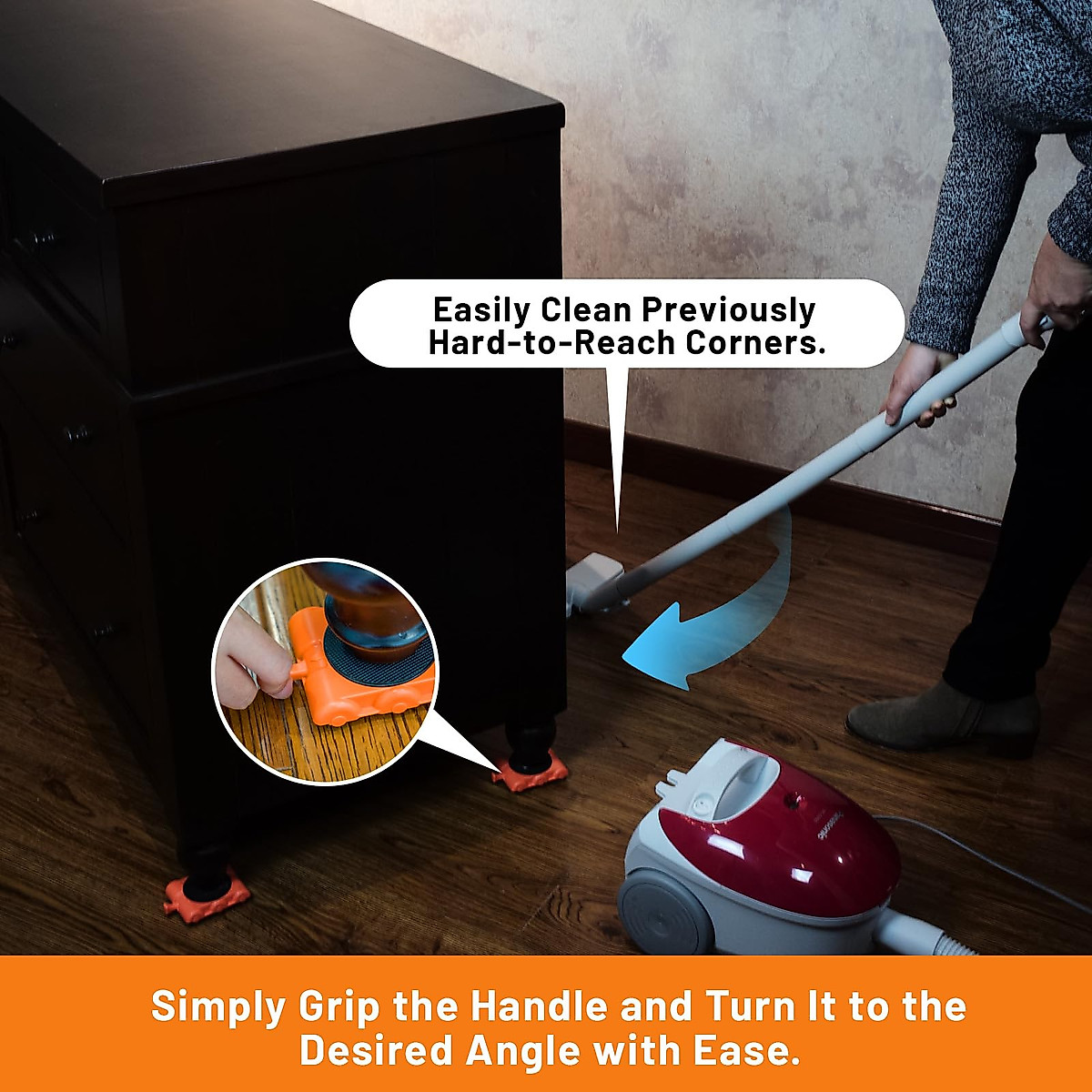 Simfelice Furniture Movers Heavy Duty Gooloo Furniture Movers with Wheels Furniture Lifter for Heavy Furniture Lift Mover Tool 4 Appliance Roller Sliders Furniture Moving Glides Supports 660 lbs