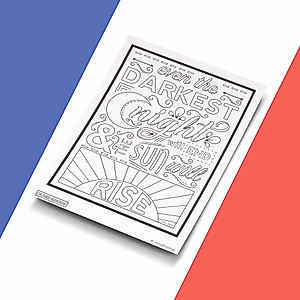 Coloring Broadway - Les Miserables Inspired Coloring Pages (Set of 4) “One Day More” Collection, Broadway Musical Merchandise, Card Stock (8 1/2” x 11”), Ideal Gift for a Broadway Theater Lover