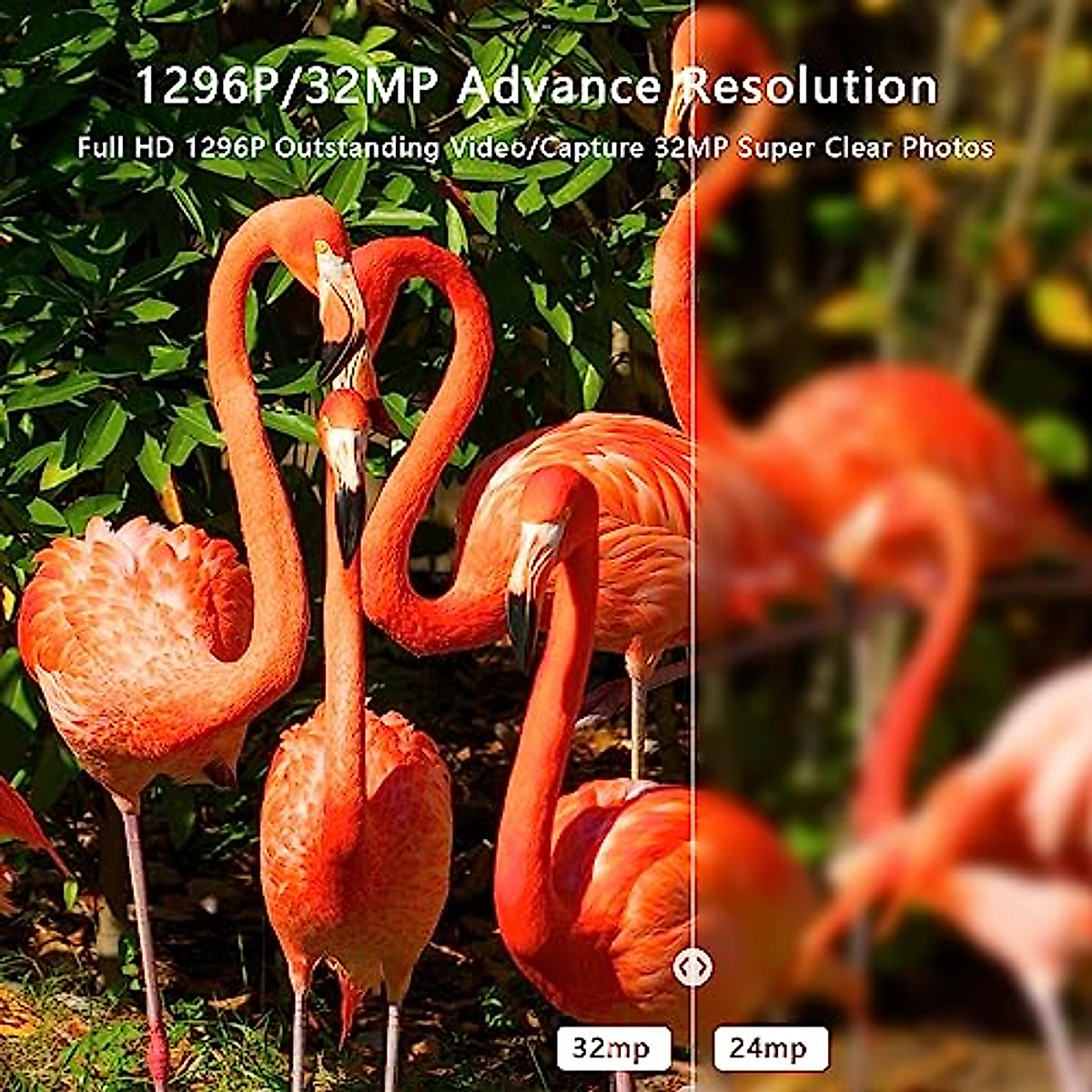 Trail Cameras with Night Vision Motion Activated Waterproof, Game Camera 32MP 1296P, Hunting Camera with 0.1S Trigger Speed, 120°Wide Angle Deer Camera with No Glow Infrared LEDs for Outdoor Wildlife