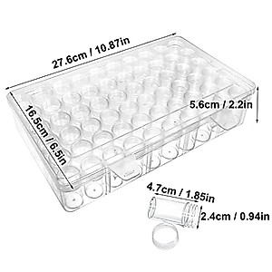 Notgia 2packs 60 Grids Bead Organizer and Storage Diamond Painting Containers Portable Plastic Case Box Arts Crafts Storage for Seeds Beads Sewing Cosmetic Nail Glitter Powder Small Parts Rhinestones