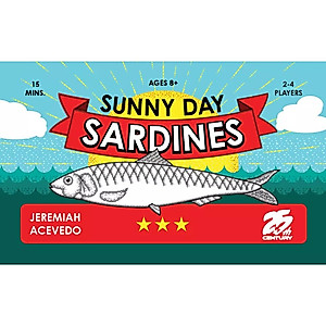 Sunny Day Sardines, Bite Sized Travel Card Game for 2 to 4 Players, Comes in a Mint Tin - 25th Century Games