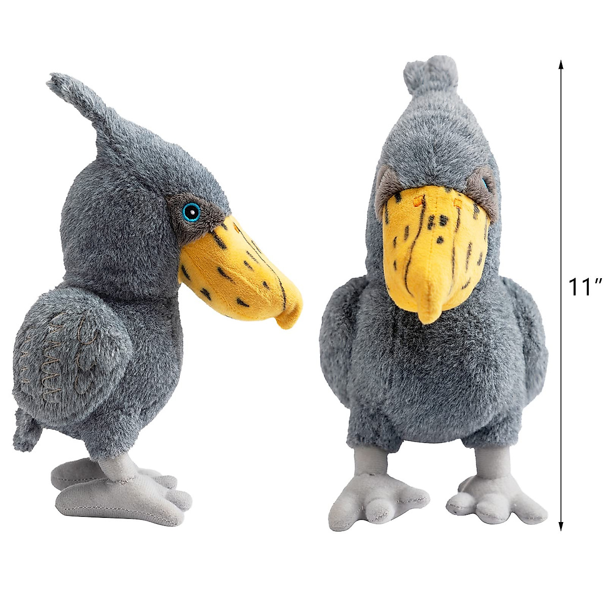 Hollypet Squeaky Shoebill Whale Head Stork Pet Plush Stuffed Dog Chew Toy