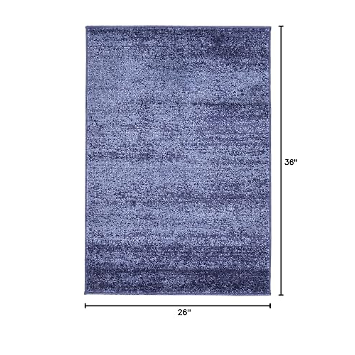 Rugs.com Angelica Collection Rug – 2' x 3' Navy Blue Medium Rug Perfect for Entryways, Kitchens, Breakfast Nooks, Accent Pieces