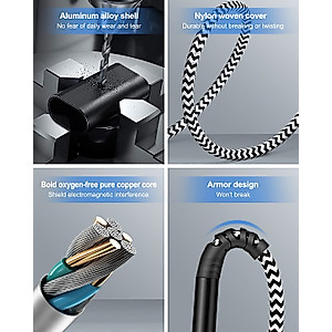 Aux Cord for Phone 15,Phone Aux Cord for Car,[MFi Certified] USB C to 3.5mm Audio Aux Jack Headphone Car Stereo Nylon Braided Cable for iPhone15/15 Plus /15 Pro Max,iPad Pro to Car,Speakers