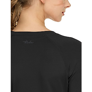TSLA Women's Sports Compression Shirt, Cool Dry Fit Long Sleeve Workout Tops, Athletic Exercise Gym Yoga Shirts, 3pack Black/Black/Black, Small