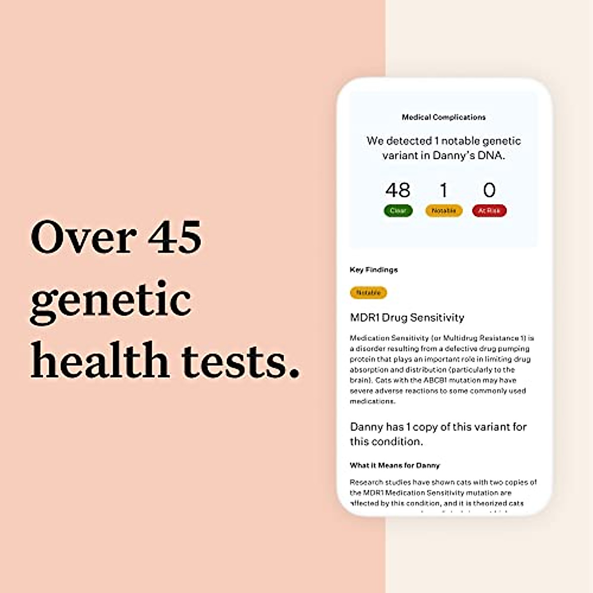 Wisdom Panel Complete: Comprehensive Cat DNA Test kit for 45 Health Genetic Health Conditions, 70+ Breeds and populations, 25+ Traits, Blood Type - 1 Pack