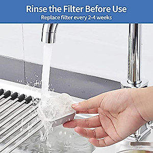 10 Pack Ceramic Cat Water Fountain Replacement Filters, 8 Pack Pet Fountain Replacement Filters and 2 Pack Foam Filters for Tritone/Fiumi Ceramic Pet Lotus Ceramic Pet Drinking Fountain