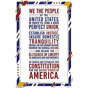 Trends International The United States Of America - Constitution Preamble Wall Poster, 22.375" x 34", Unframed Version