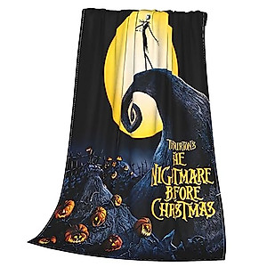 Halloween Blanket Horror Movie Skeleton Bedding Throw Blanket Flannel Plush Super Soft Sofa Blanket Children Adults 50"X40"