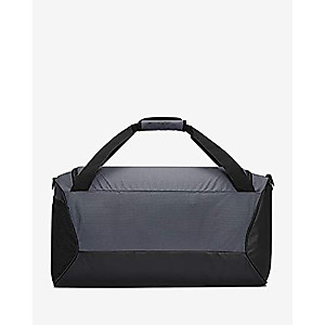 Nike Brasilia Training Medium Duffle Bag, Durable Nike Duffle Bag for Women & Men with Adjustable Strap, Flint Grey/Black/White