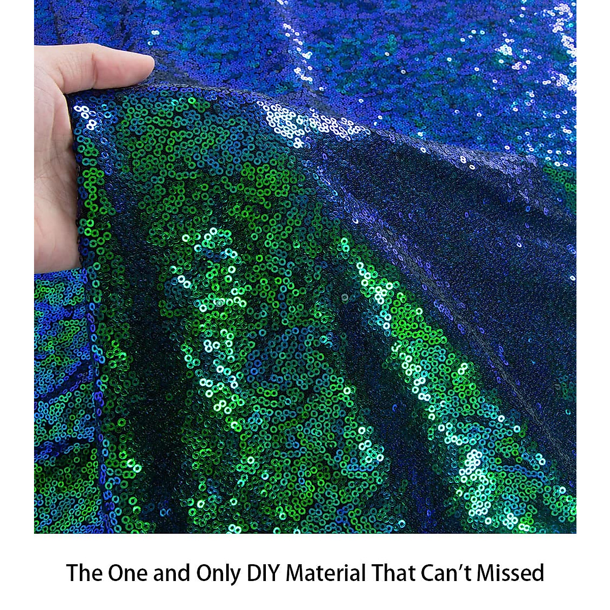 Ombre Peacock Mini Disk Sequin on Mesh Fabric Green Blue Ombre Sequins Fabric for Dress Mermaid Sequin on Mesh Fabric by The Yard Transparent Green Sequin Fabric for Sewing