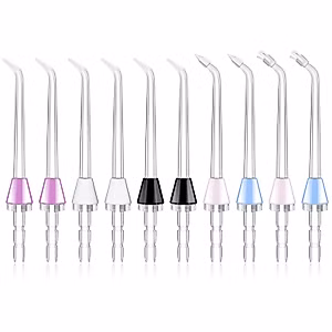 MySmile 10 PCS Replacement Jet Tips Oral Irrigator Nozzle Set Compatible with Waterpik Water Flosser, Includes Classic Tips Periodontal Pocket Tips and Plaque Seeker Tips
