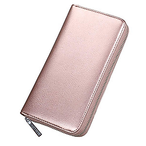 FEITH&FELLY Large Capacity Credit Card Wallet - Leather Secure RFID Wallet for Women 36 Slots…