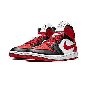 Nike Jordan Womens Air Jordan 1 Mid BQ6472 079 Bred Toe - Size 7.5W, Black/Red