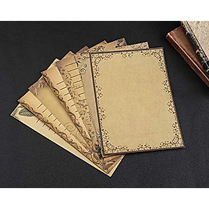 56 Sheet Stationery Paper, Yoption Old Fashioned Letter Writing Stationery Paper 7 Different Vintage Retro Style (Writing Stationery Paper Letter Set)