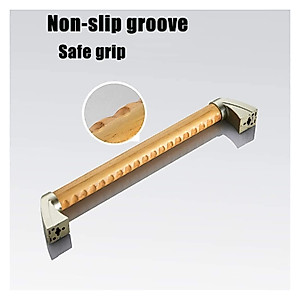 XXSLY Grab Bars Grab Rail handrail Showers and Walls Wooden Bathroom，Bath and Showers Disabled and Elderly, Waterproof Anti-Slip Safety Support Handrail Stairs and Corrido (Size : 50cm)