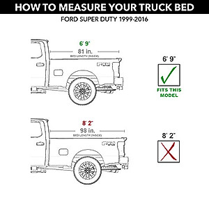 UnderCover Flex Hard Folding Truck Bed Tonneau Cover | FX21012 | Fits 1999 - 2007 Ford F-250/350 Super Duty 6' 9" Bed (81")