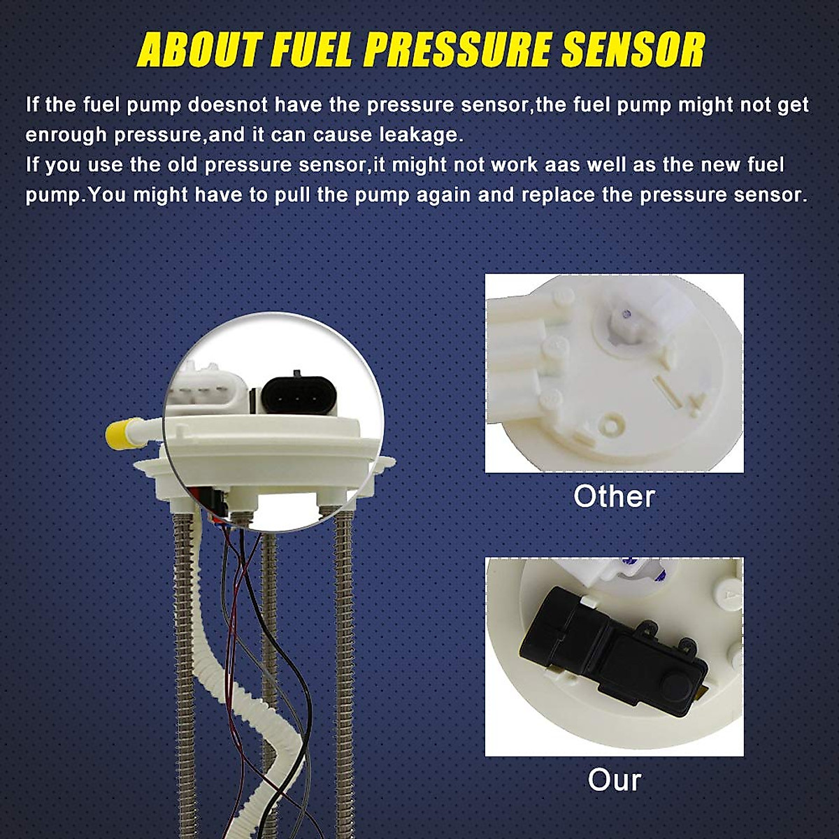 Electric Fuel Pump Assembly for Chevrolet Chevy S10 GMC Sonoma Isuzu Hombre Fits 1997 1998 1999 2000 L4 2.2L Replaces # E3943M