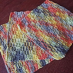 Reusable Dish Cloths Set 3 Cotton Colorful Bright Kitchen Washcloths Natural Very Absorbent Clean Flap Ecology Rags