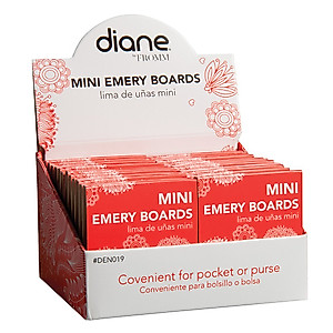 Diane Mini Emery Boards Matchbook Display, 24 Count