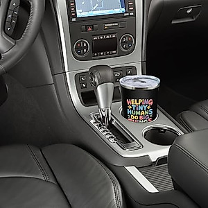 Helping Tiny Humanss Do Big Thingss Groovys Speds Teacher Tumbler With Lids For Fathers